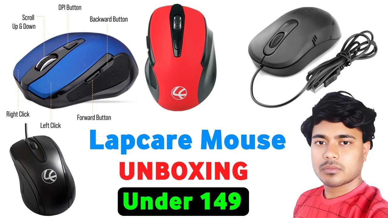 Mouse Lapcare USB Optical Mouse Unboxing - YouTube