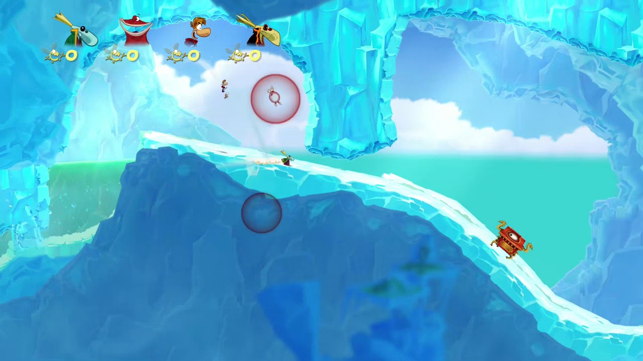 Rayman Origins (4 Players) #50 Luscious Lakes: Ice Fishing Folly - YouTube