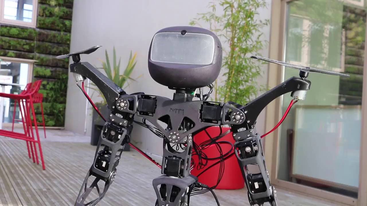 [April Fools' Day] Poppy Humanoid first flight - YouTube