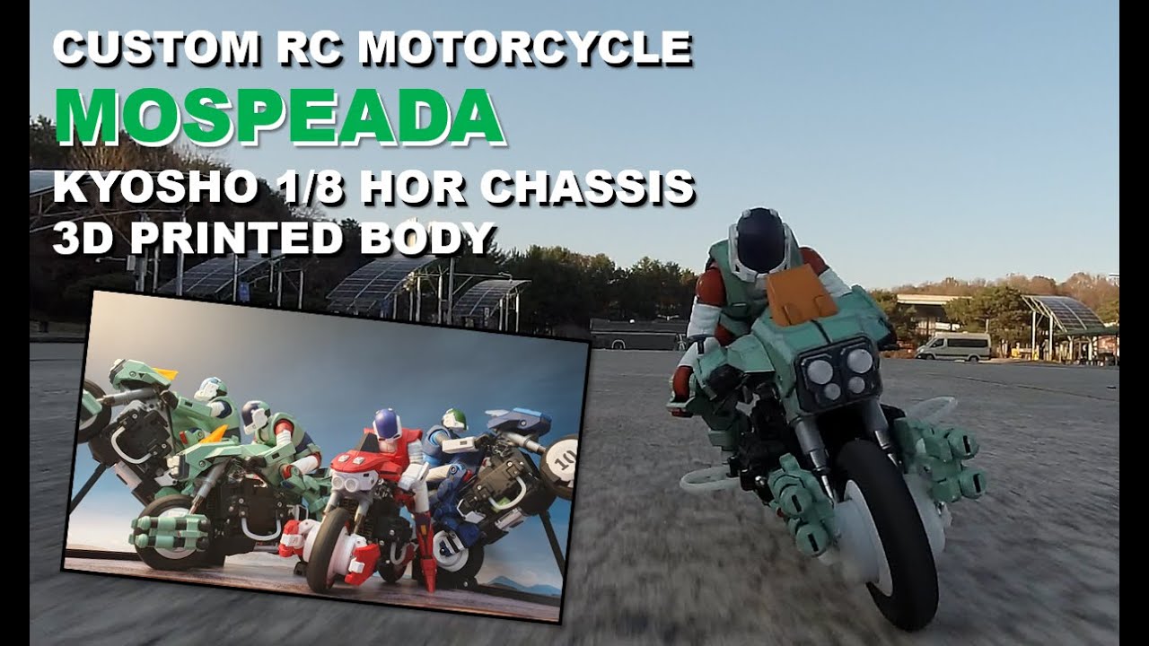 RC motorcycle/ MOSPEADA conversion with 3D printer and Kyosho HOR ...