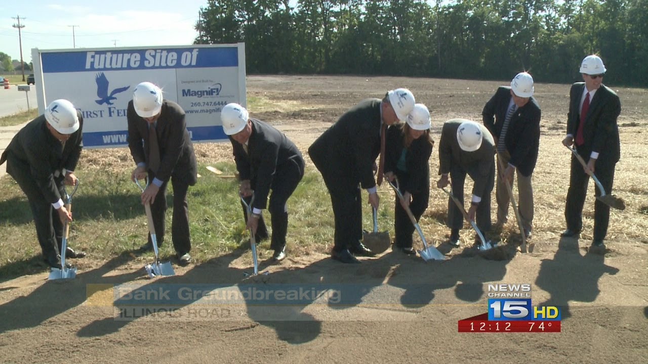 First Federal Bank of the Midwest breaks ground on new location - YouTube