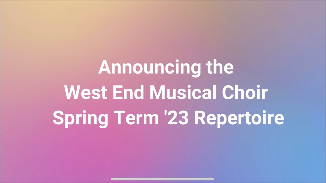Spring Term 2023 Repertoire Announcement Video - YouTube