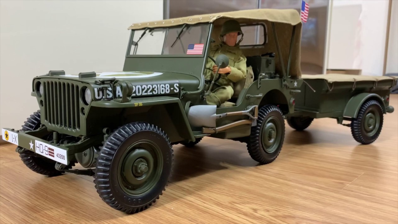 [ 1:8 SCALE RC CAR] hachette WW2 JEEP WILLYS MB - YouTube