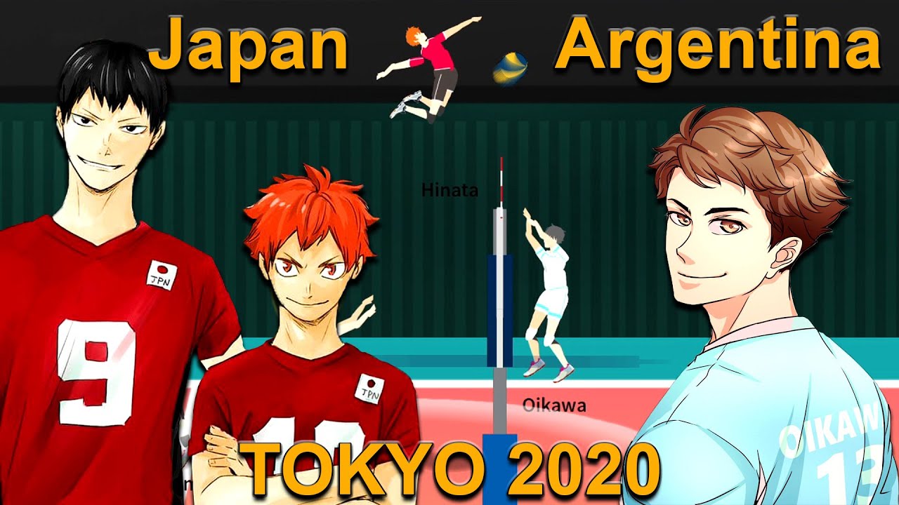 The Spike. Japan vs Argentina. Hinata and Kageyama vs Oikawa. TOKYO ...