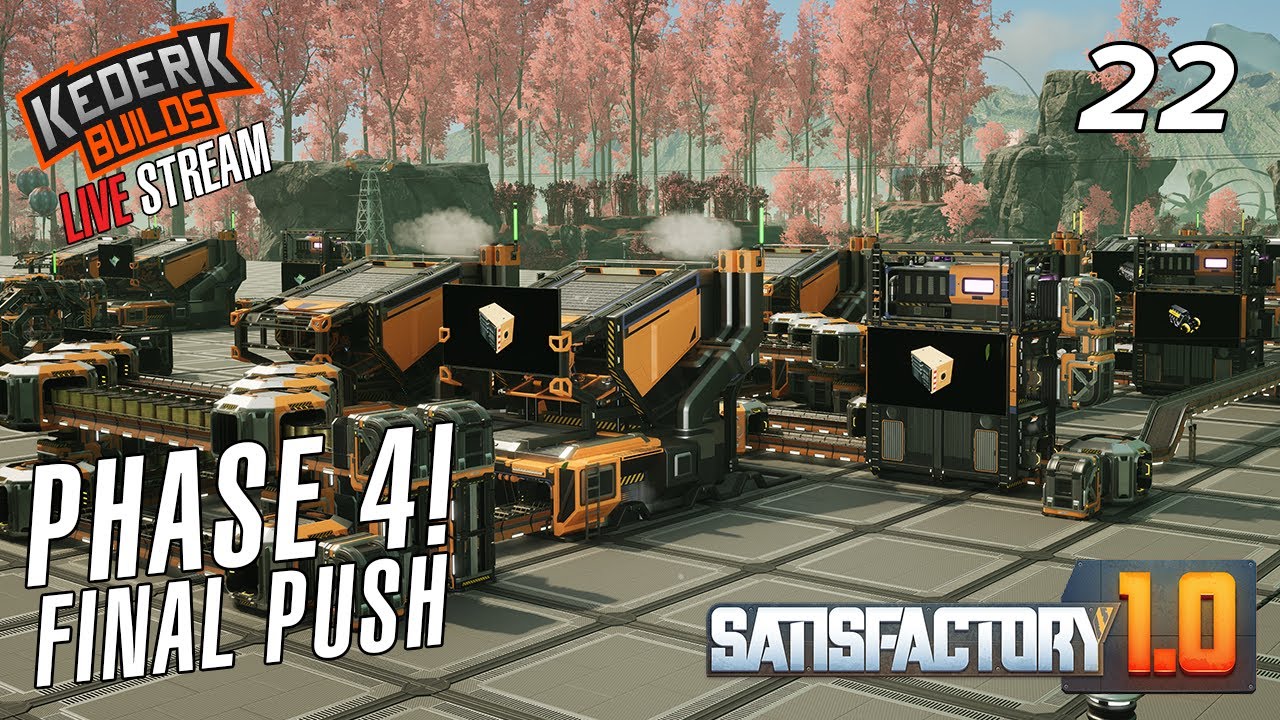 Completing Phase 4 manufacturing in Satisfactory 1.0 - EP22 - YouTube