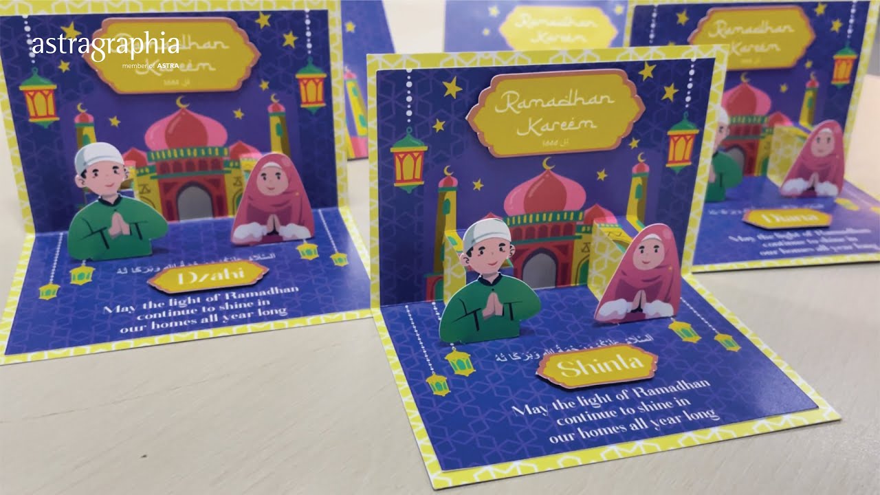 Inspirasi Kejutan Kartu Ucapan Idulfitri Model Pop Up 3D - YouTube