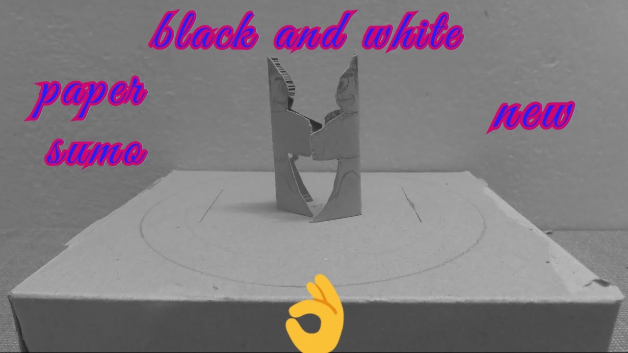 How to make black and white paper sumo with boost box - YouTube