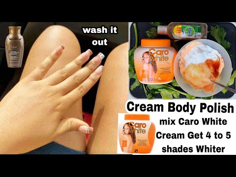 Try This | Caro White Cream Body Polish for a whitening skin without side effect how to mix caro