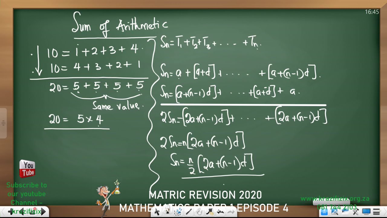 Math P1 Revision Episode 4 - YouTube