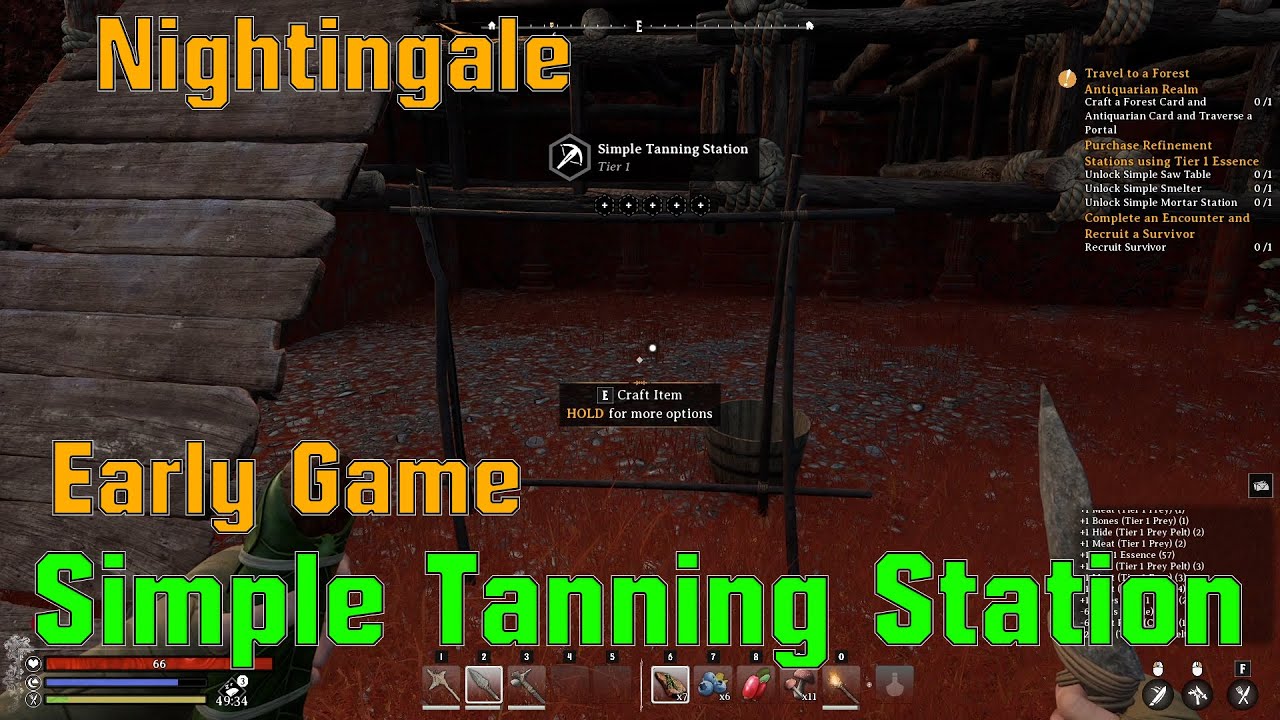 Nightingale: How to Build Simple tanning Station || Early Game - YouTube
