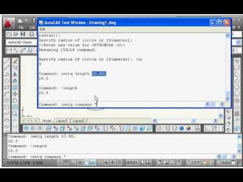 AutoLISP Programming Tutorial - 1B - YouTube