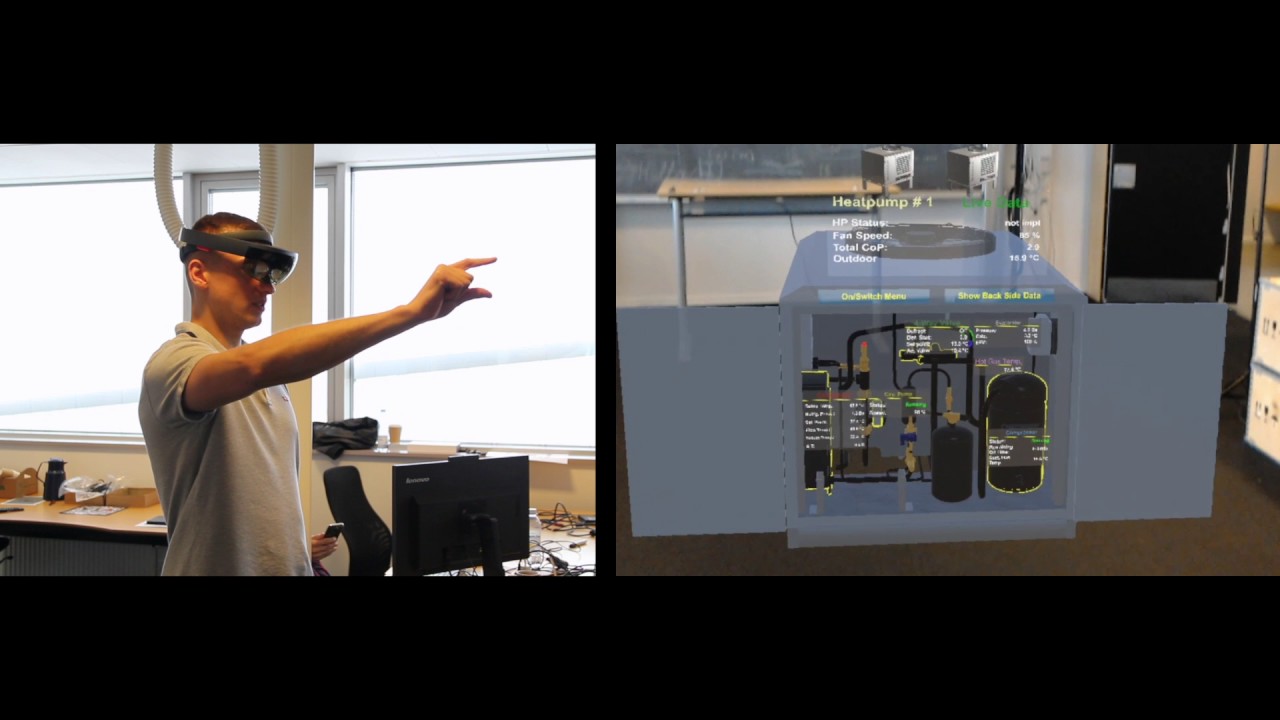 Microsoft Hololens used for heatpump maintenance - YouTube