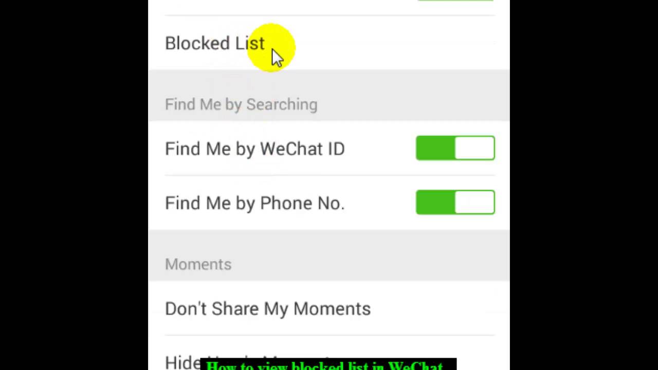 How to view blocked list in WeChat - YouTube