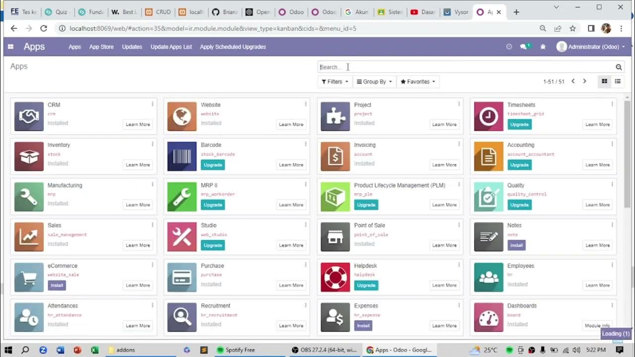 Tutorial Instalasi Odoo v13 dan Instalasi Modul ERP - YouTube