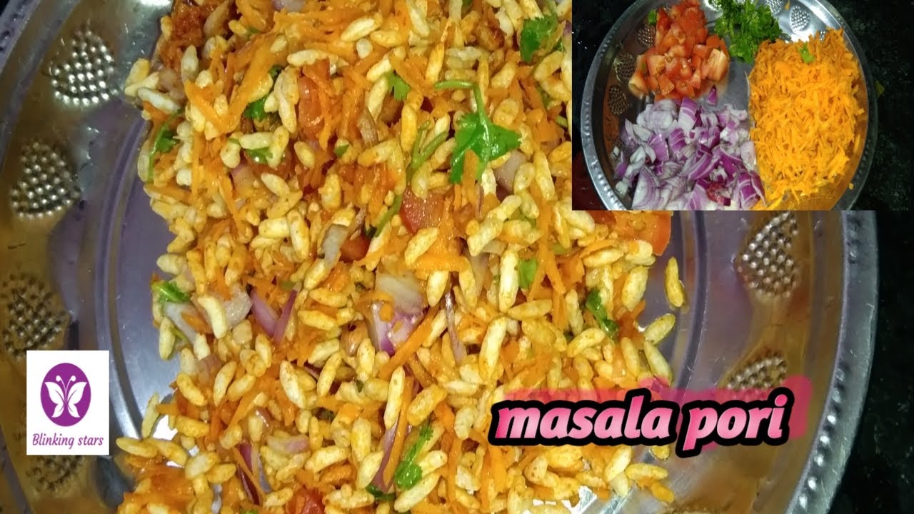 How to make masala pori at home | Kara pori recipe in Tamil - YouTube