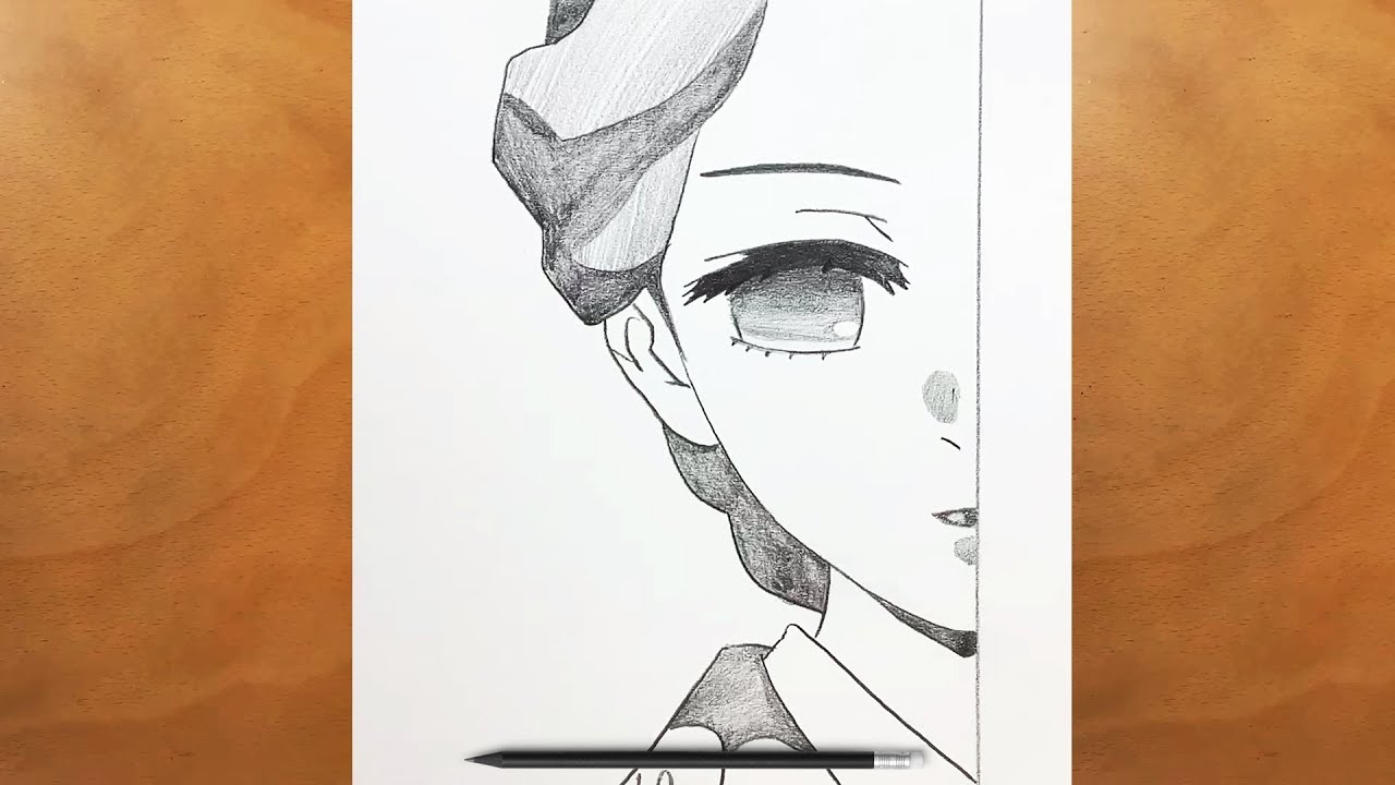 Easy anime sketch | How to Draw Lady Tamayo Step By Step | Demon Slayer ...