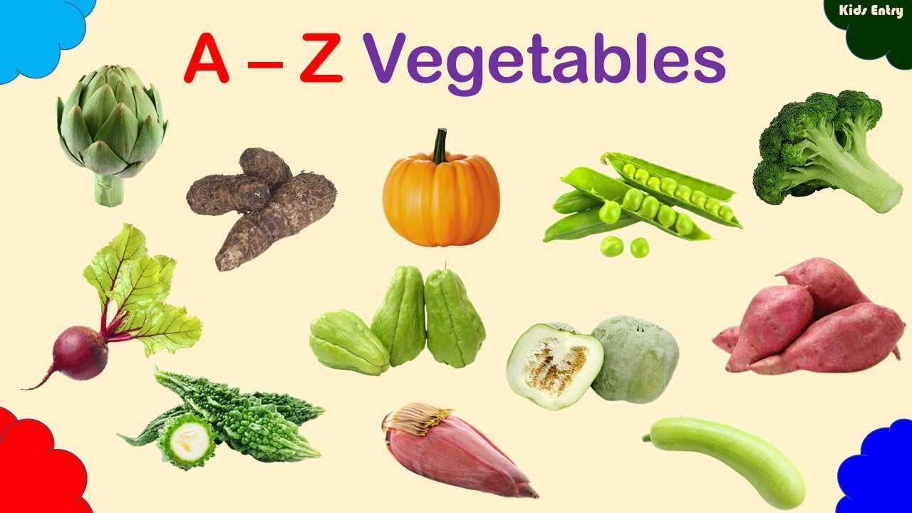 A - Z Vegetables Names for Kids | 50+ Vegetable Names | Learn Vegetable ...