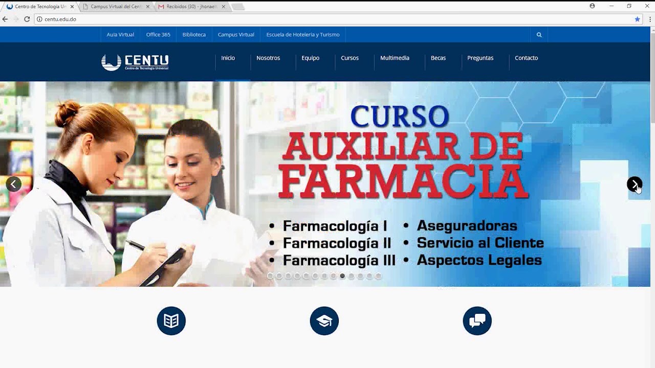 CENTU Pasos Para ver cursos Online - YouTube