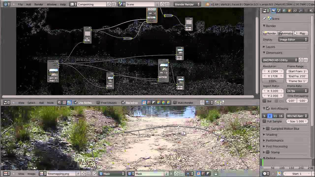 Blender 3D / compositing : How to selectively sharpen up your images using Masking node / HD ...