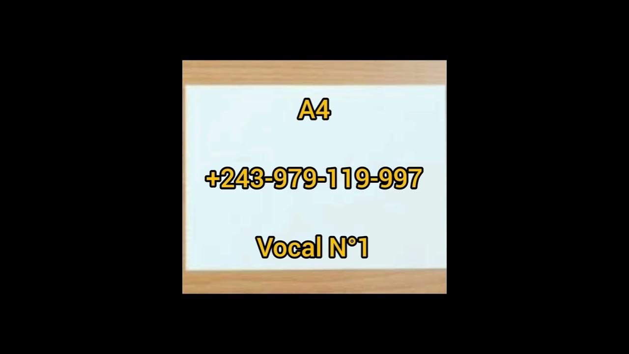 A4 Vocal N°1 - YouTube