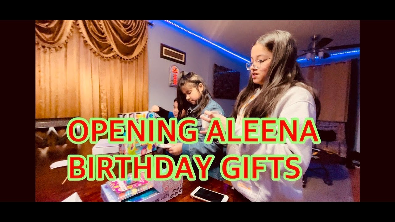 Aleena birthday Gift opening Rahman Family USA - YouTube
