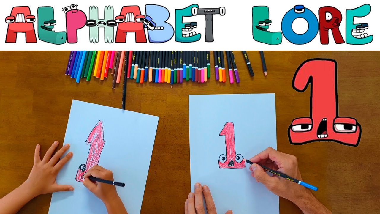 How to draw the NUMBER 1 from Alphabet Lore - Easy Drawing Tutorial for ...