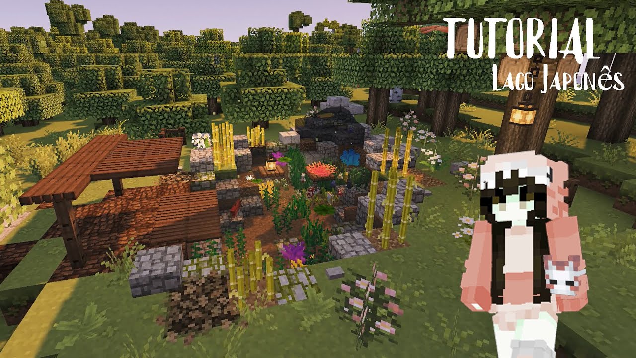 [Minecraft] Como fazer um lago Japonês | TUTORIAL (how to make a ...