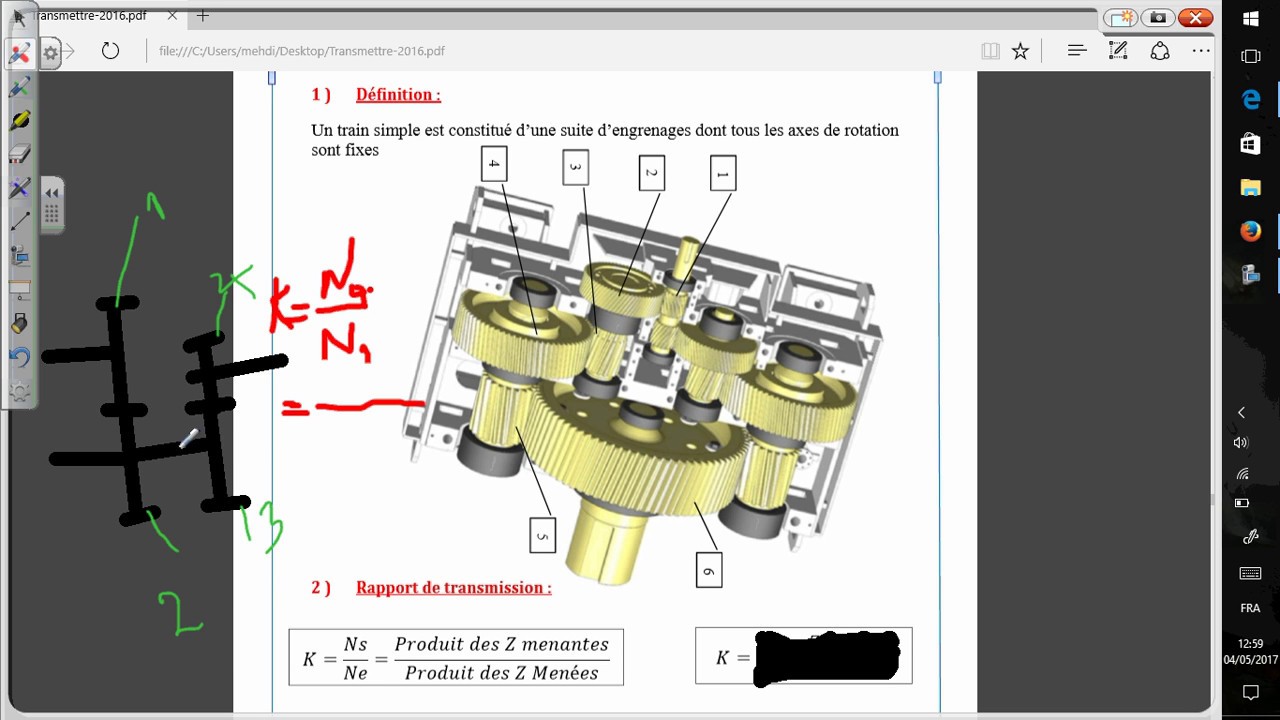 train d'engrenage simple - YouTube