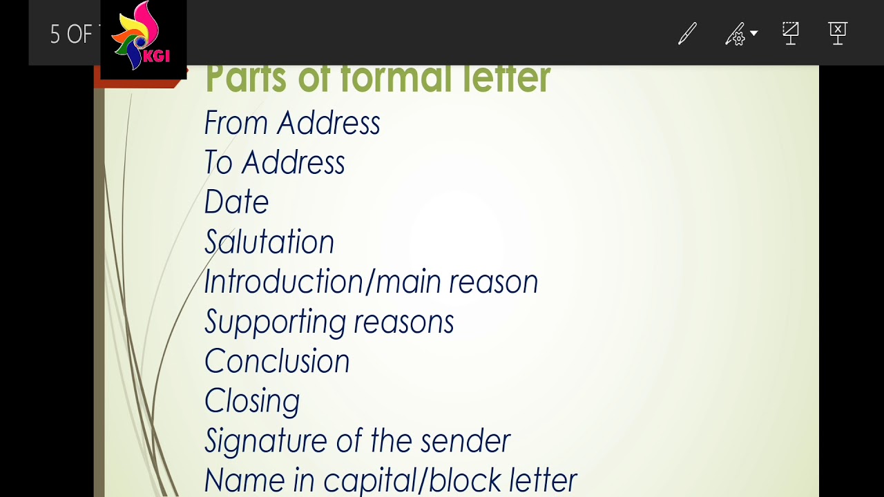 Formal Opinion Letter Grammar Topic for 5th and 6th std. - YouTube