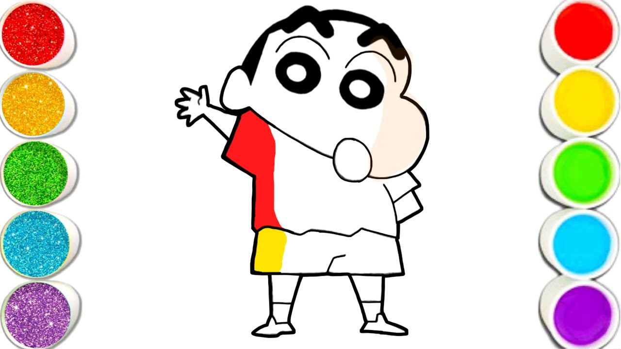 Crayon Shin-Chan Easy Drawing Colouring and Painting for Kids and ...