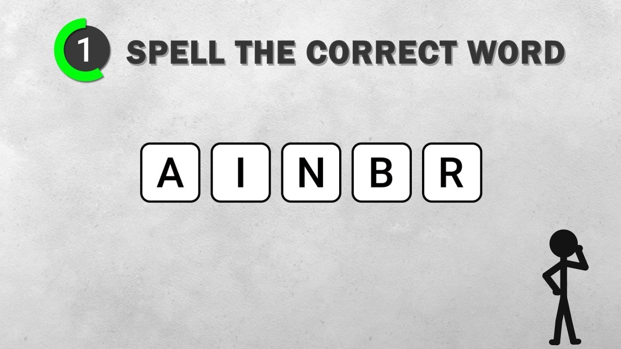 Spell The Correct Word #1 - BrainBoom💥 - YouTube