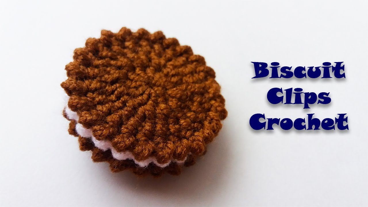 how to make hair clips at home | cute biscuit hair clips crochet - YouTube