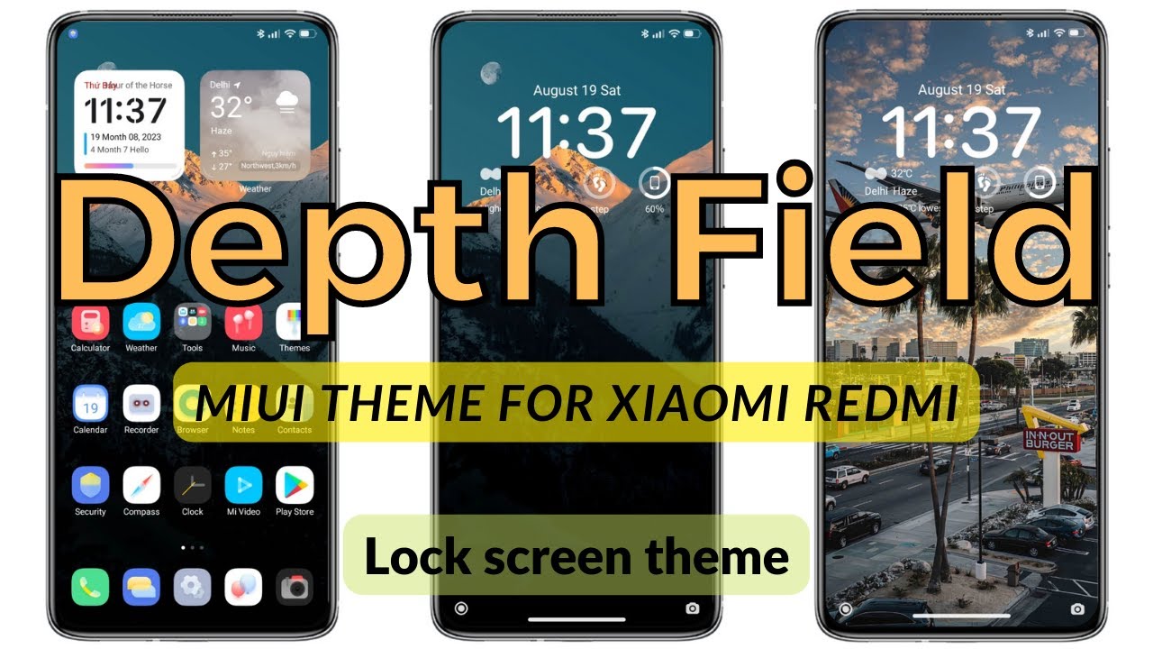 Cool lock screen MIUI theme - Depth Field - YouTube