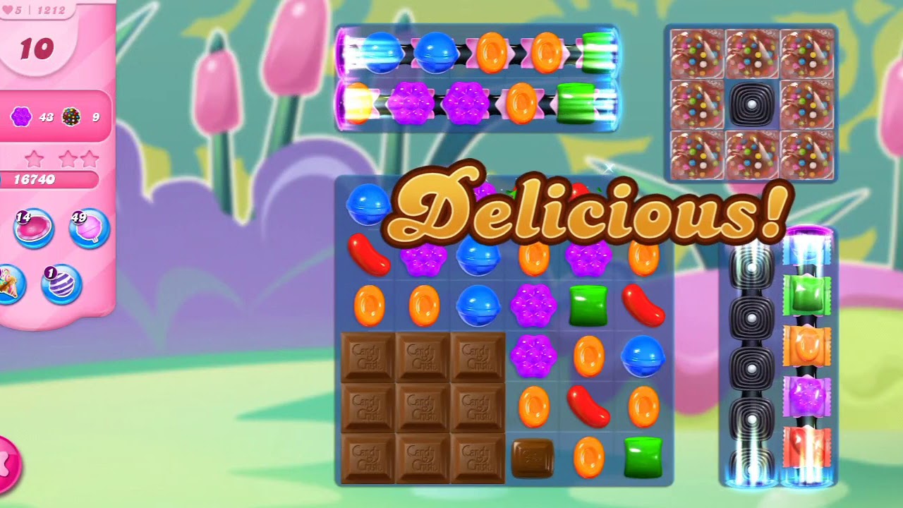 Candy Crush Saga Level 1212 - YouTube