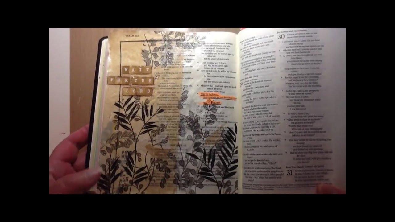 Bible Art Journaling: Psalm 27:14 - YouTube