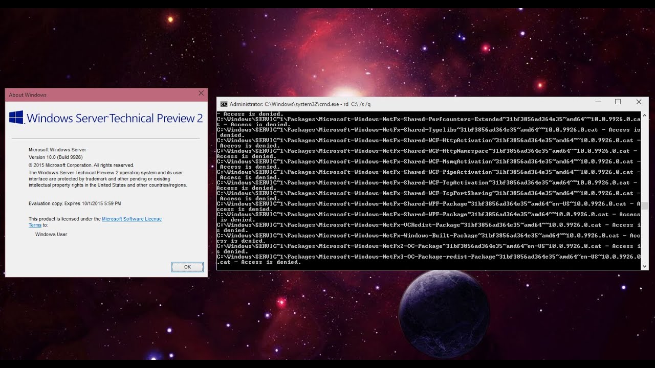 Destroying Windows Server 2016 Build 9926! - YouTube