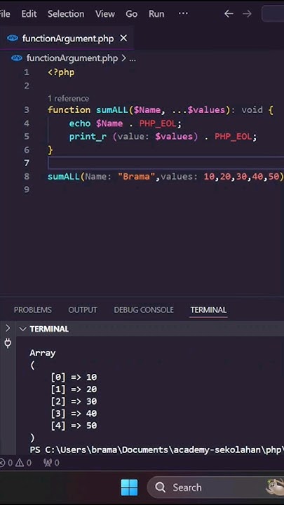 1 parameter seribu value #php #phpdeveloper #coding #programming #programmer - YouTube