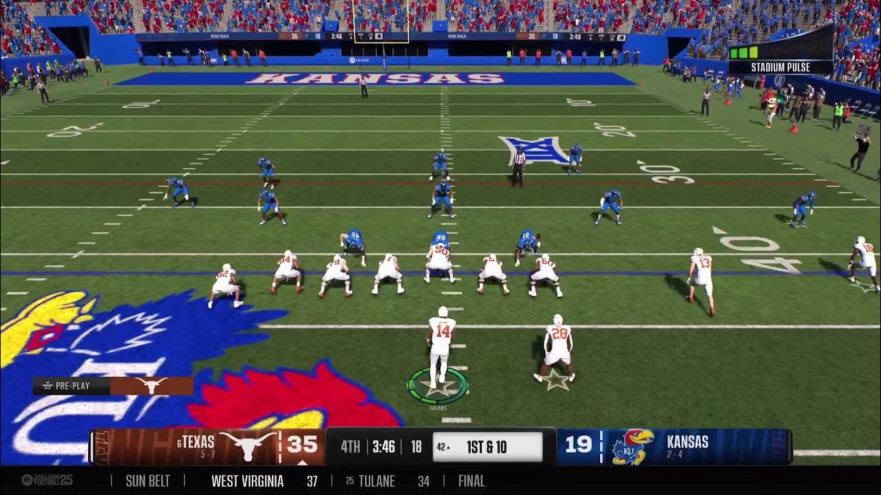 CFB 25 4th and 1 S4 Week 8 Texas vs Kansas - YouTube