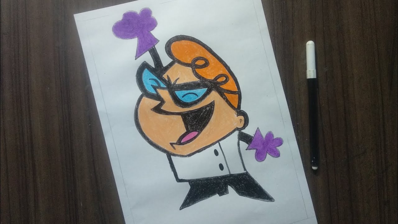 How To Draw Dexter Cartoon | 90s Cartoon Drawing | Easy Drawing - YouTube