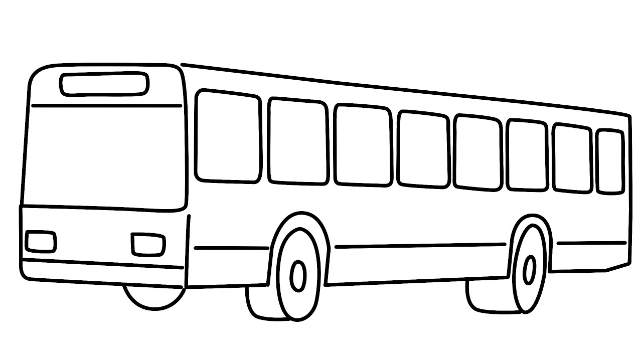 How to draw Trolleybus step by step for beginners - YouTube