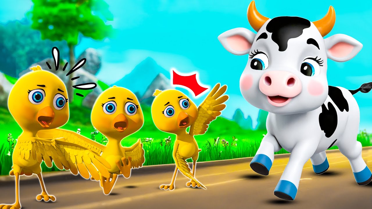 Baby Cow Chase Five Little Ducks | 5 Little Birds | Old Macdonald ...