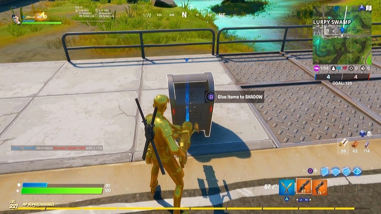 Fortnite - Deliver Legendary Weapons To SHADOW Dropboxes (Midas Mission ...