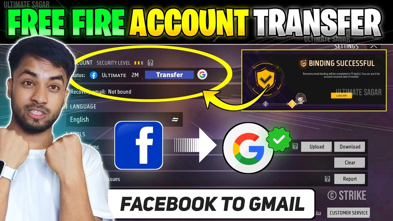 How To Transfer Free Fire Account Facebook To Google || FF Id Bind FB ...