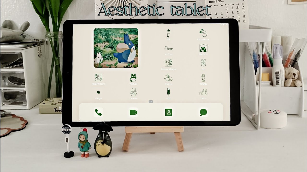 How to have an aesthetic Tablet - Landscape mode ghibli theme / Make ...