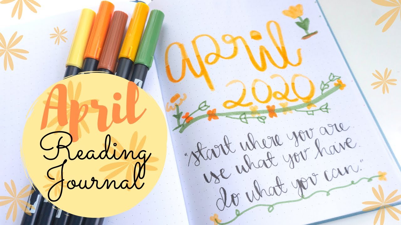 🌼 April Reading Journal Set Up 🌼 || Warm & Bright || 6 Spread Ideas ...