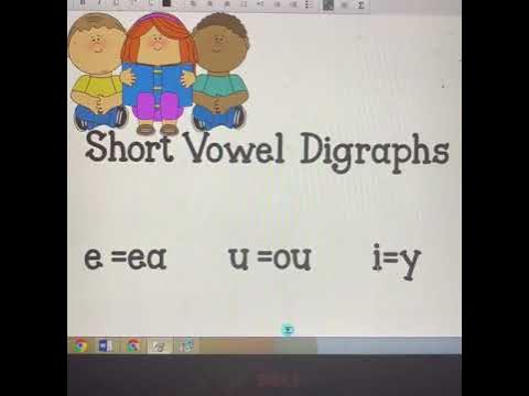 Short Vowel Digraphs (ea, ou, and i) - YouTube