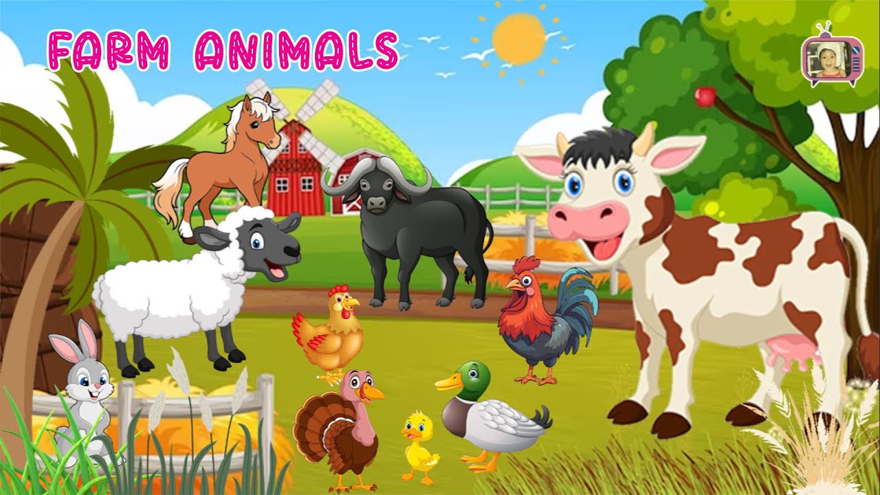 Learn Farm Animals for kids | Fun Farm Animals Names and Sounds for ...