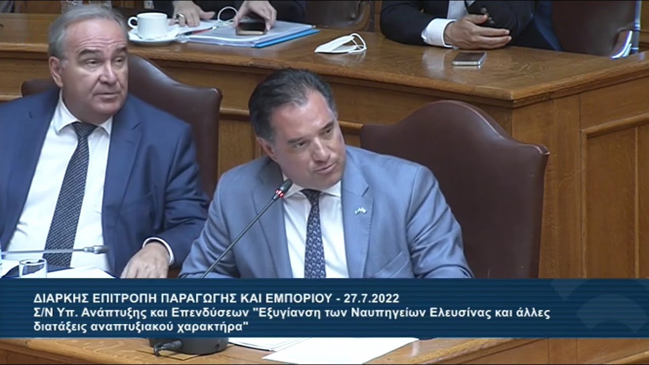 Εισαγωγική τοποθέτηση Άδωνι Γεωργιάδη για το ν/σ "Εξυγίανση Ναυπηγείων ...