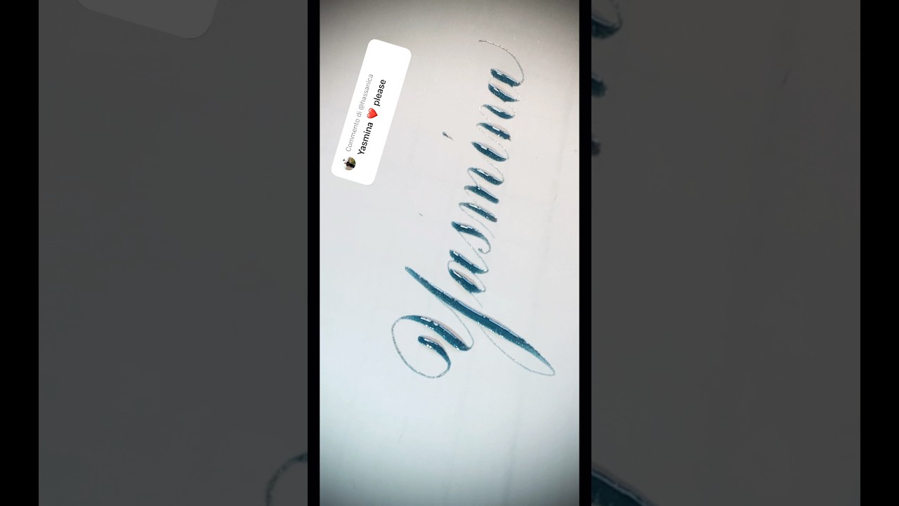 Copperplate calligraphy, tutorial: how I write your name #yasmina - YouTube