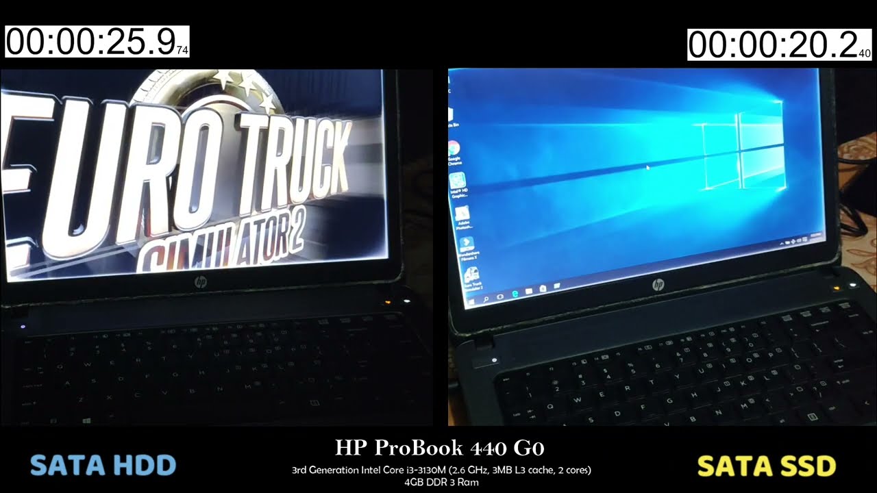 SATA HDD VS SATA SSD Speed Test - YouTube